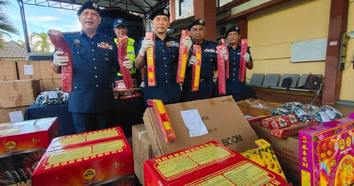 Mercun, bunga api bernilai RM35,631.75 dirampas