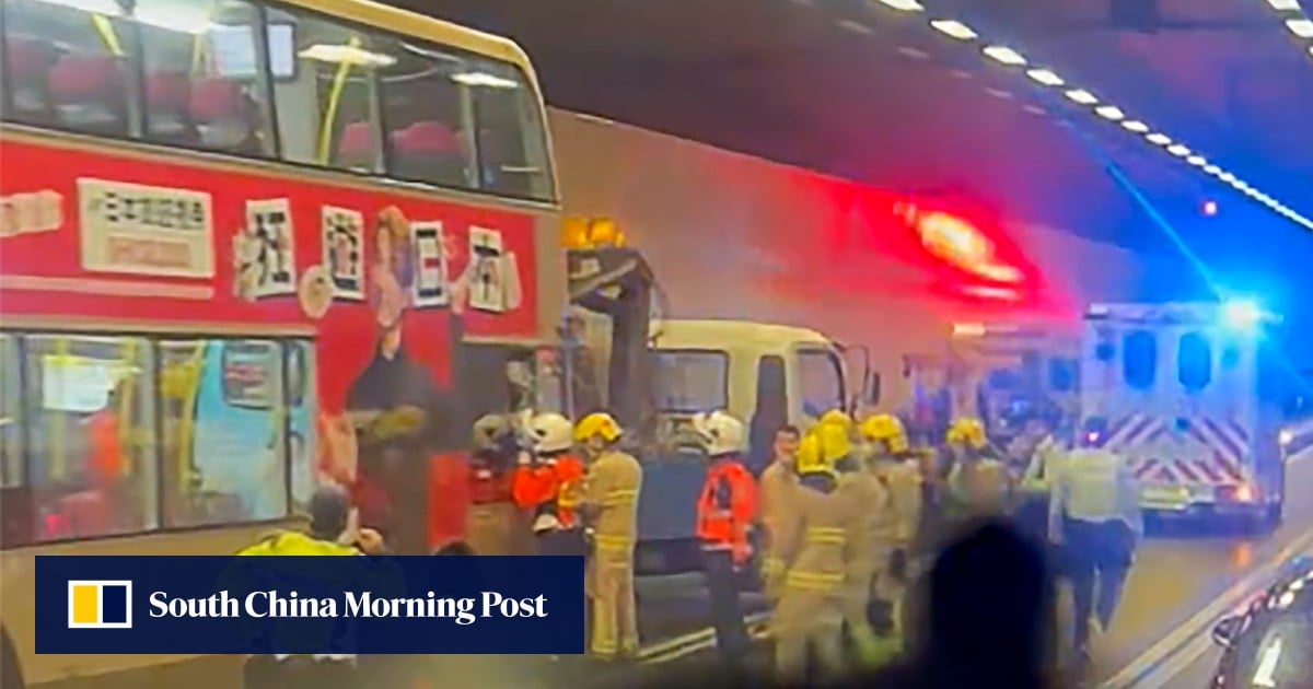 Bus driver trapped, passengers stranded in Hong Kong tunnel after ...